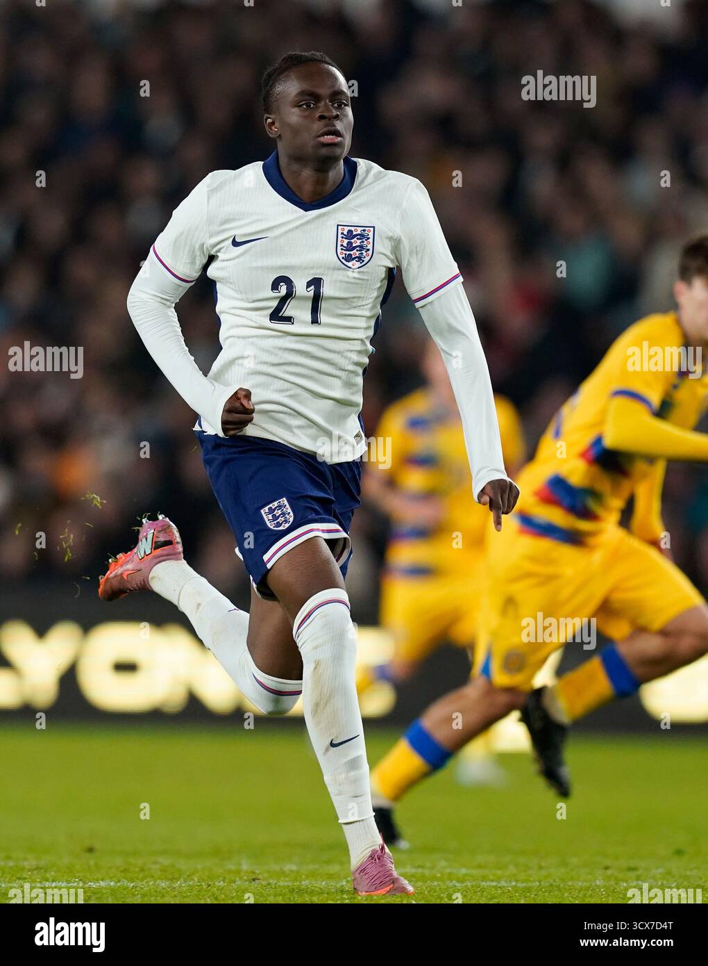 Derby, England, 13th October 2025. Tyrique George of Englandduring the ...