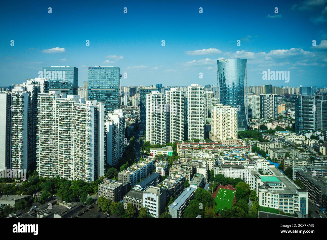 Cityscape of Chengdu, the capital of southwestern China's Sichuan ...