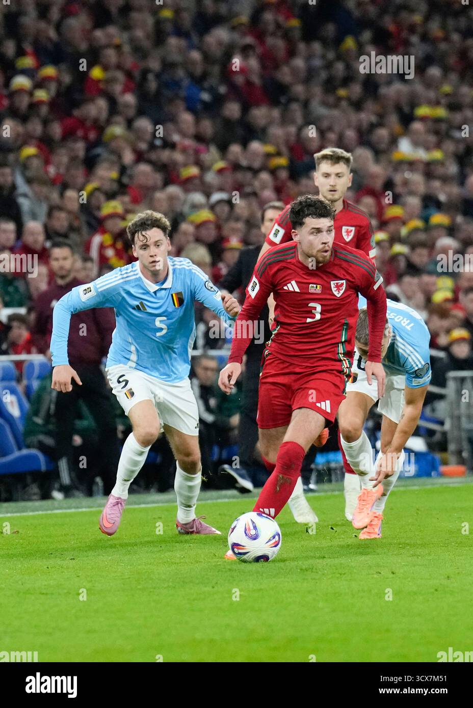 Cardiff,UK, 14 Oct 2025 Nico Williams of Wales #3 during the 2026 FIFA ...