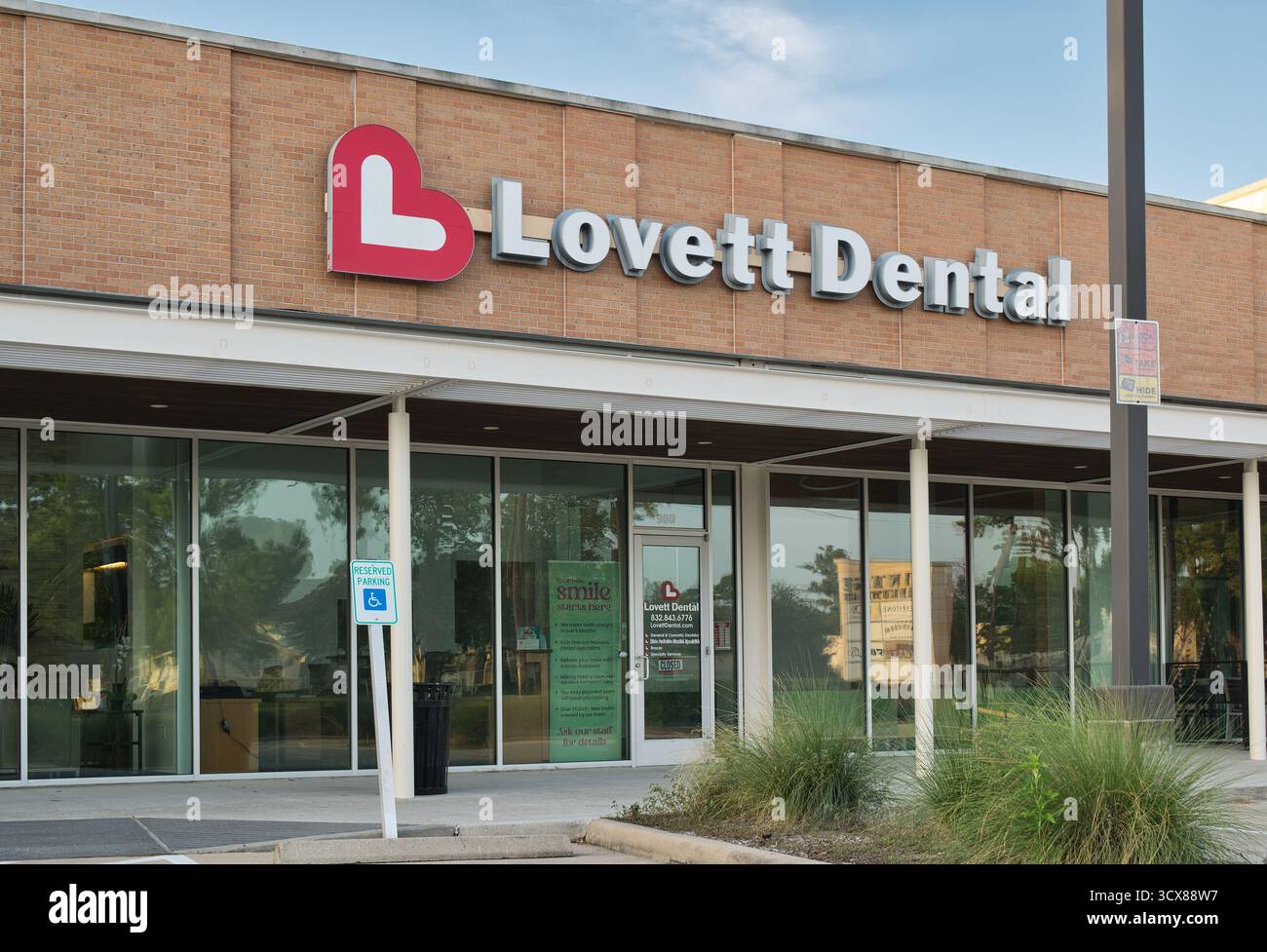 Houston, Texas USA 07-13-2025: Lovett Dental clinic office business ...