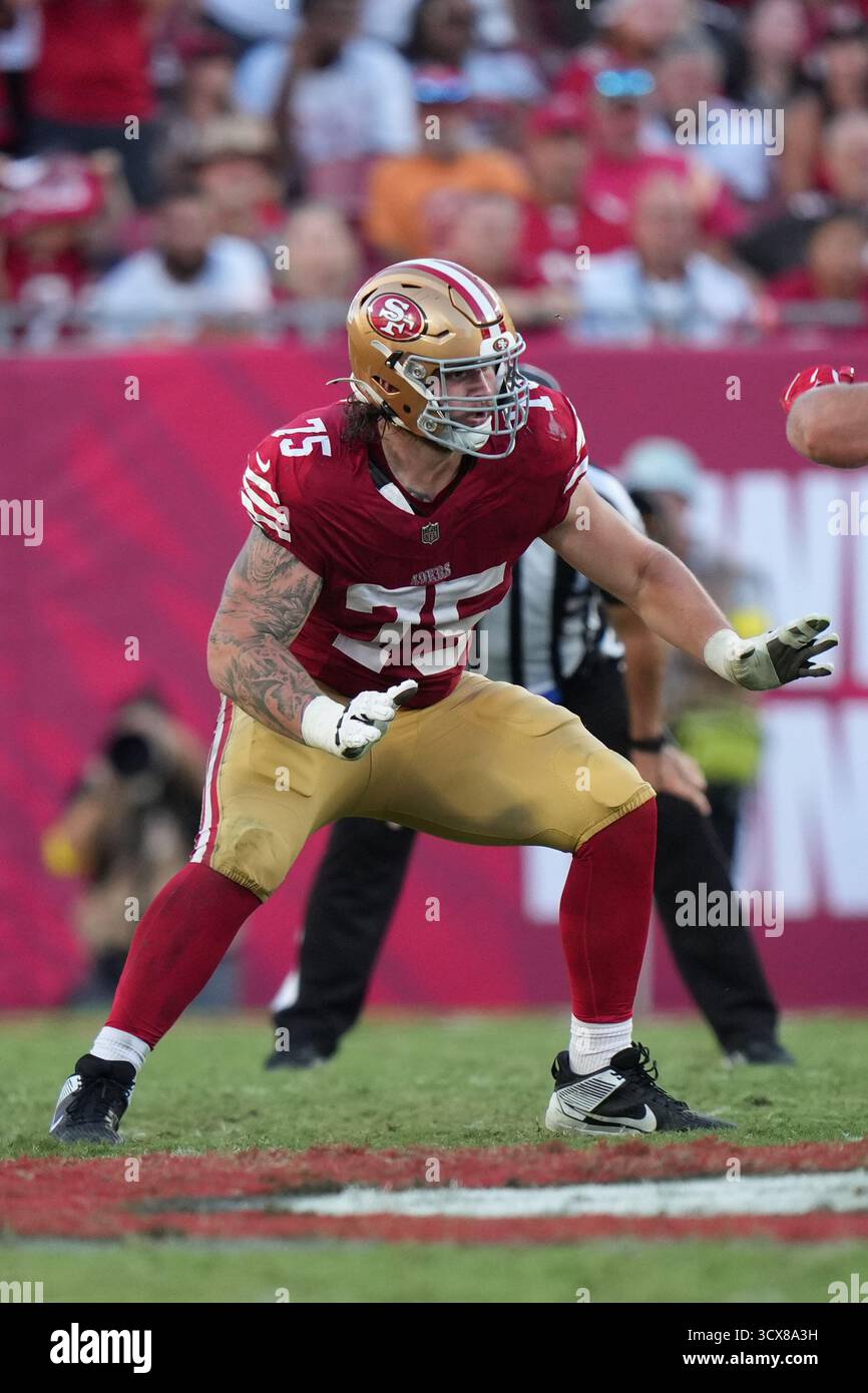 San Francisco 49ers guard Connor Colby (75) protects the pocket during ...