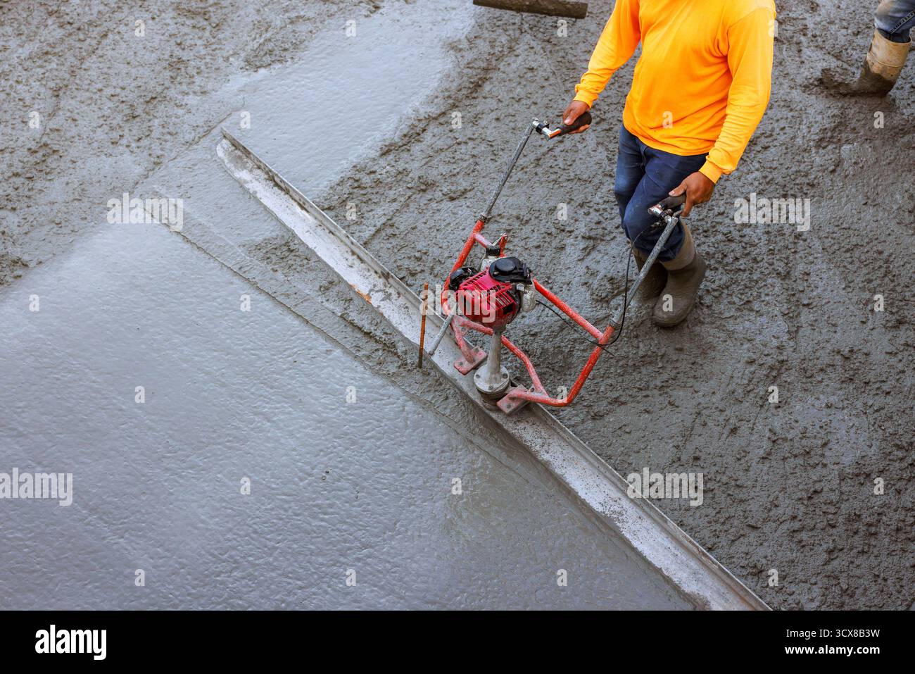 Power concrete trowel smoothing hi-res stock photography and images - Alamy