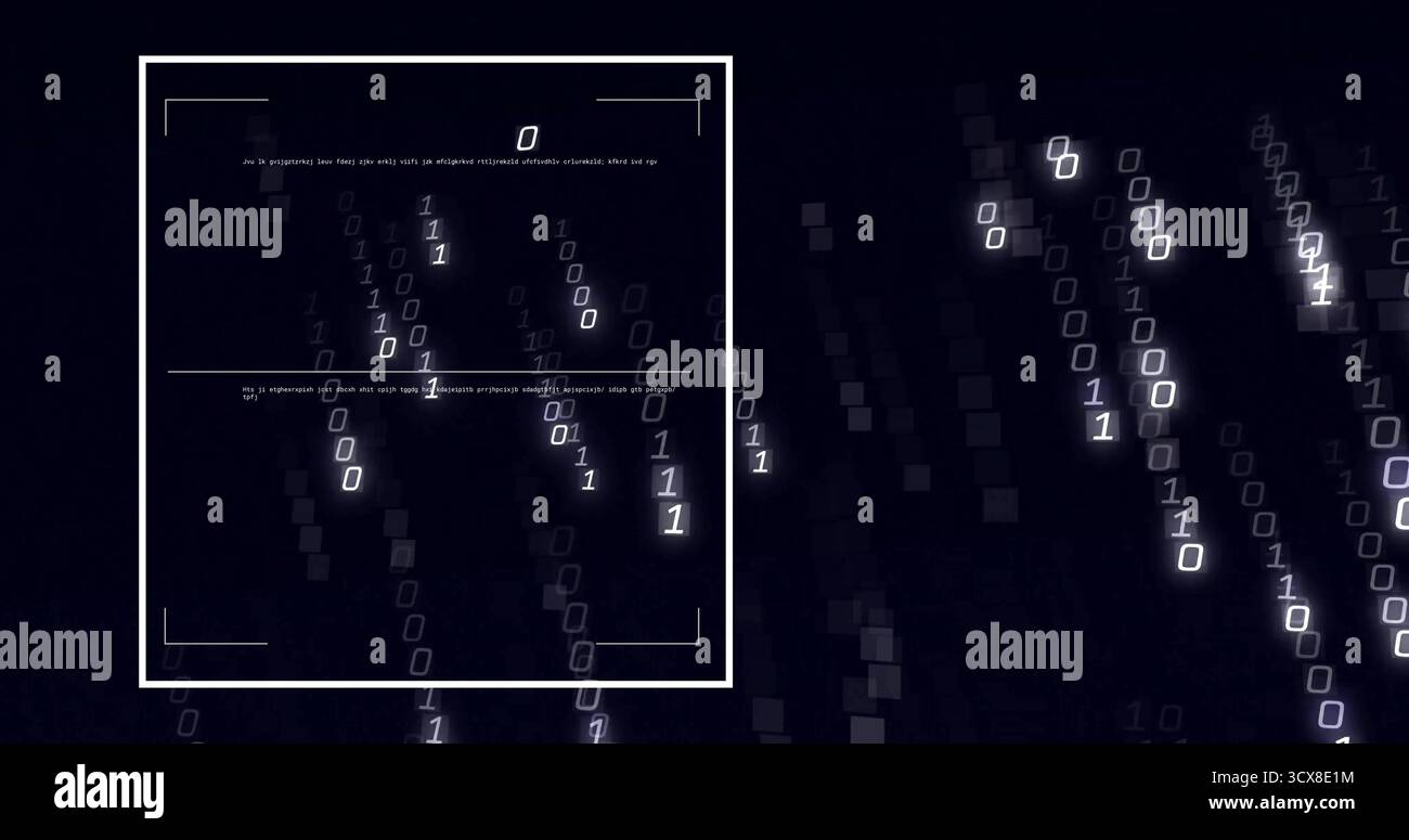 Scrolling binary digits in hi-res stock photography and images - Alamy