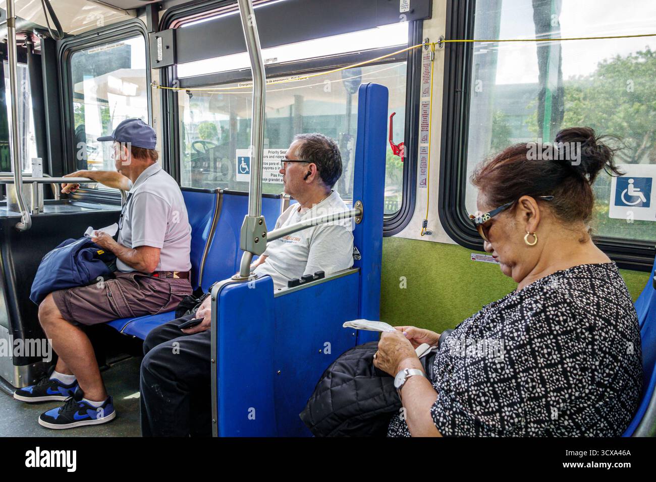 Miami Beach Florida,North Beach,Miami-Dade Metrobus,elderly seniors ...