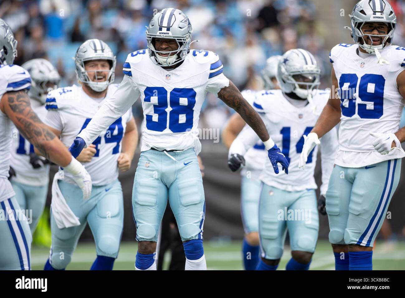 October 12, 2025; Charlotte, North Carolina, USA; Dallas Cowboys safety ...