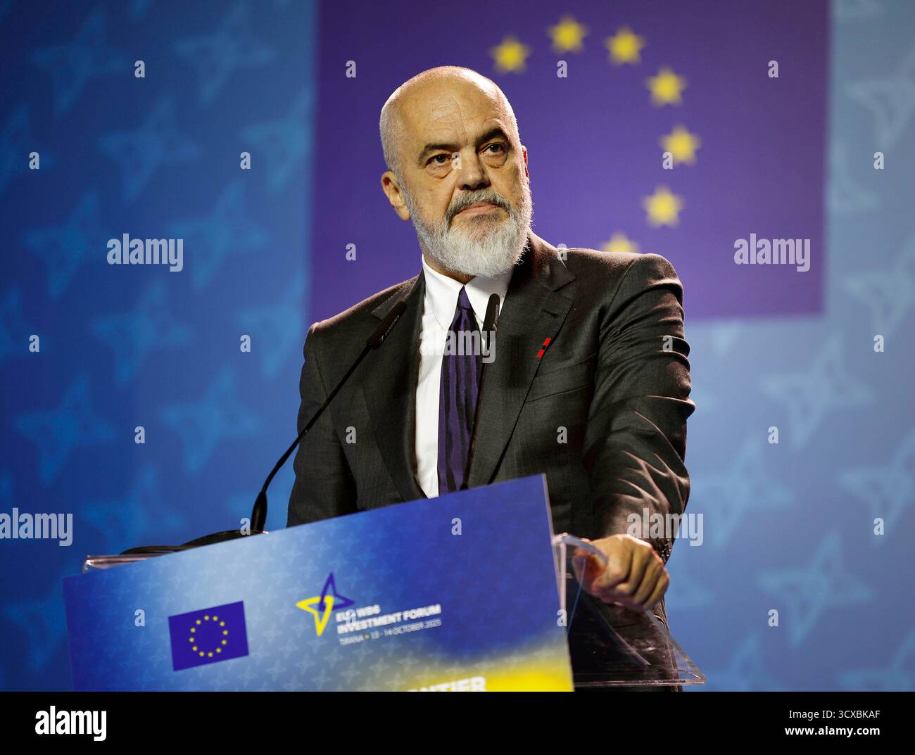 EU President Ursula Von der Leyen visits Tirana, Albania on October 13 ...