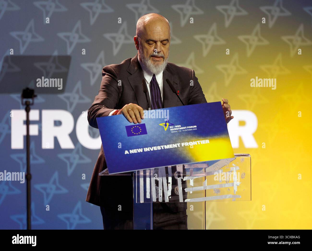 EU President Ursula Von der Leyen visits Tirana, Albania on October 13 ...