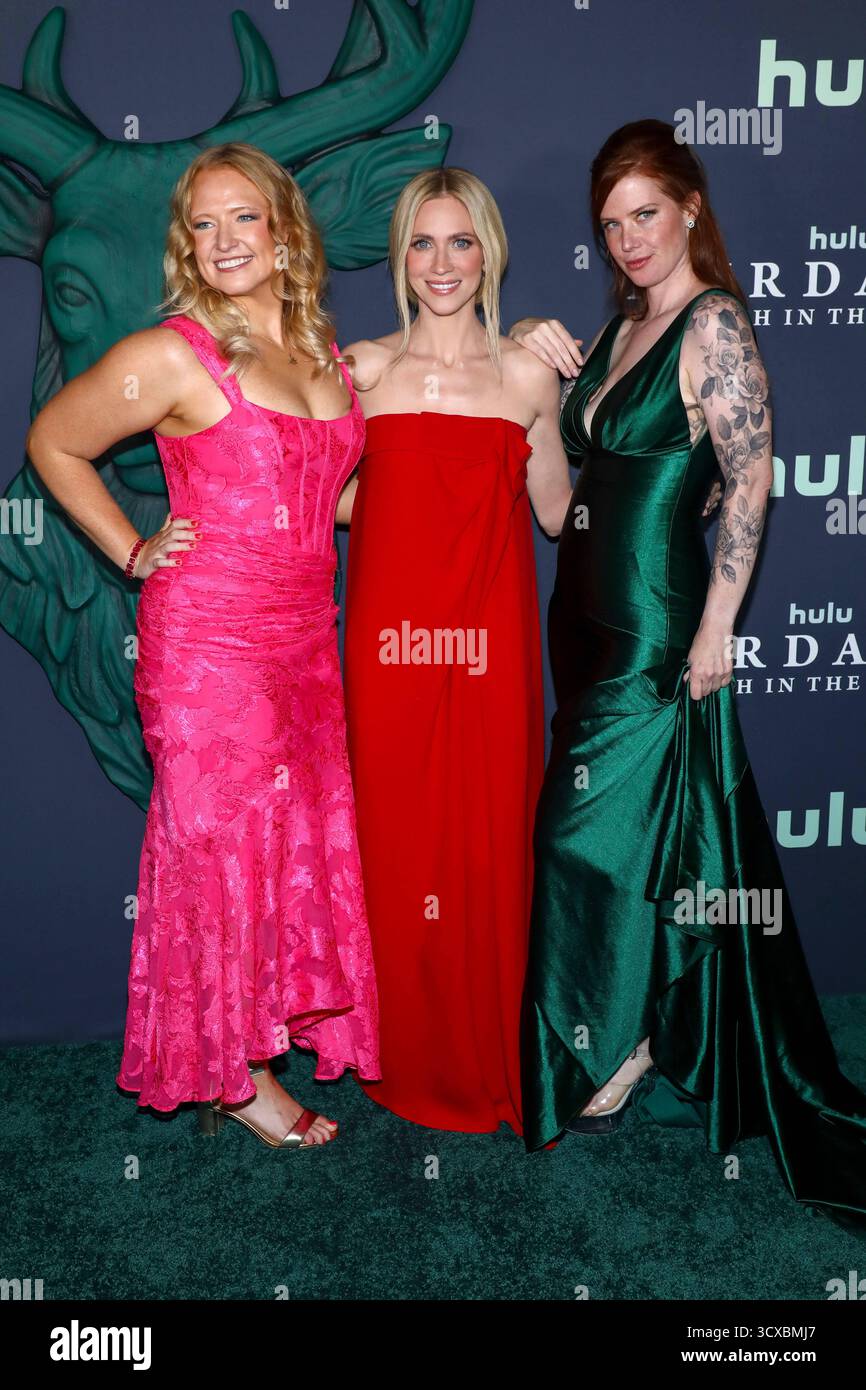 Mandy Matney, from left, Brittany Snow and Erin Lee Carr attend the ...