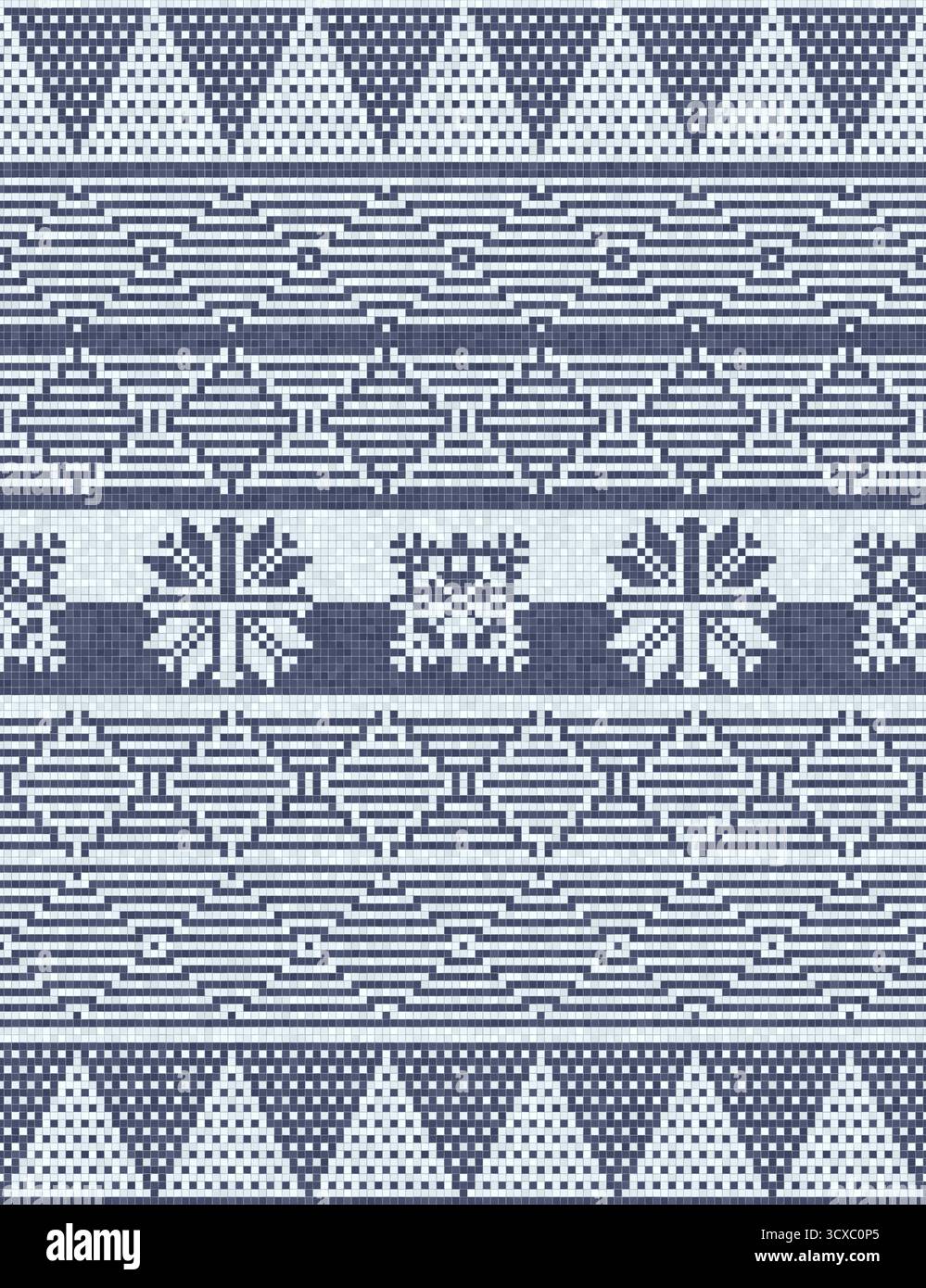 Scandinavian style seamless mosaic tiles pattern Stock Vector Image ...