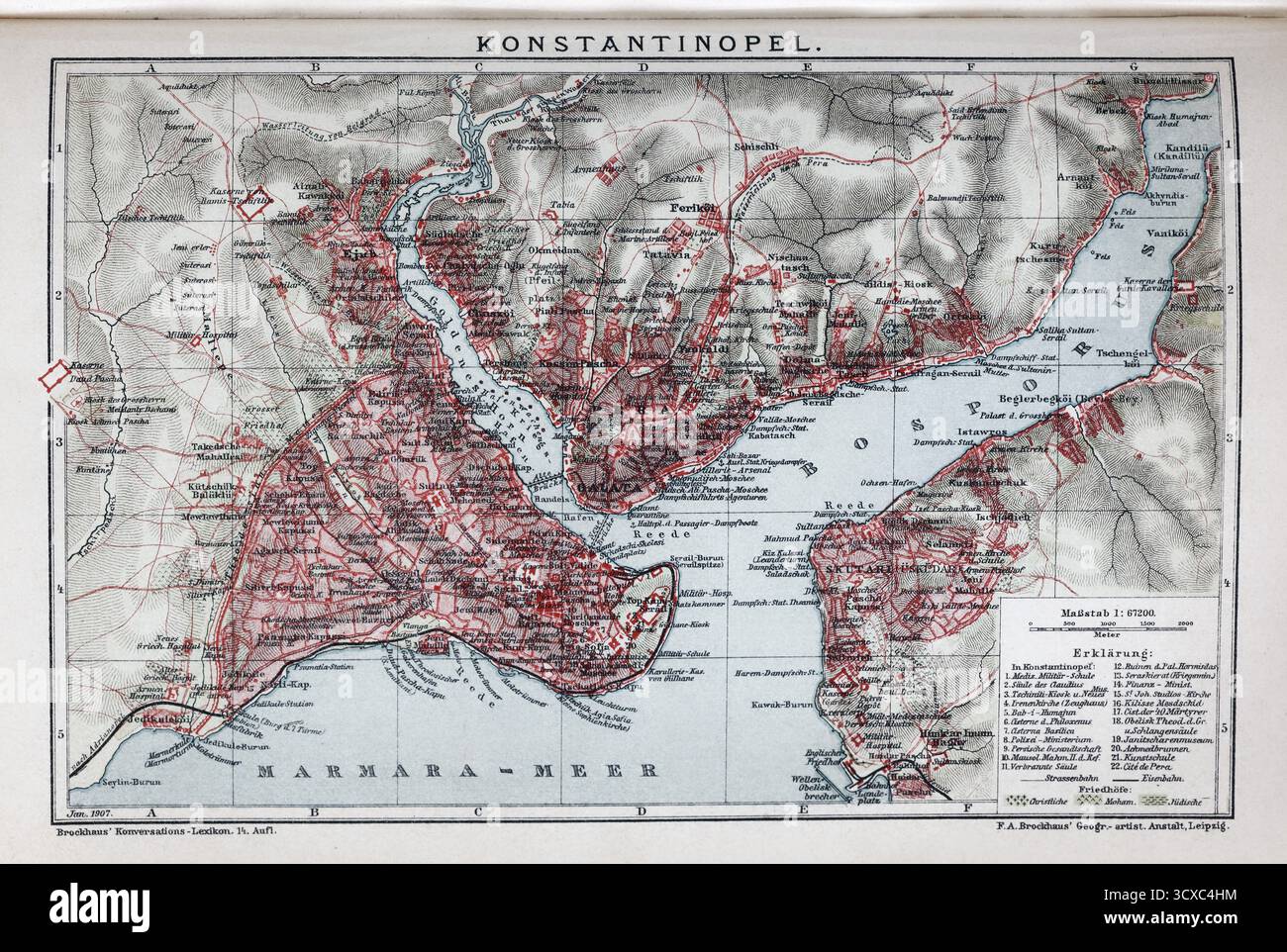 Constantinople map hi-res stock photography and images - Alamy