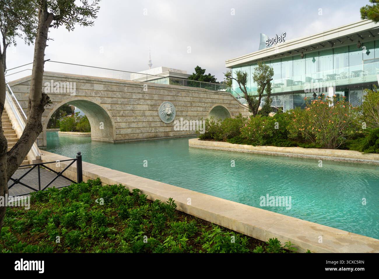Baku, Azerbaijan. october 9, 2025. View of the Mini Venice tourist ...