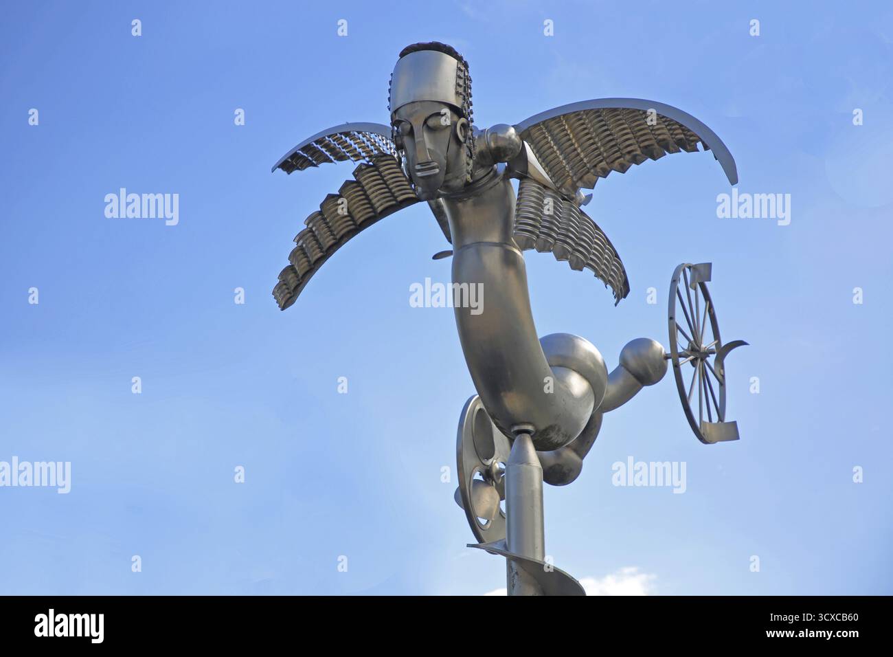 Sculpture Birdman by Albert Sous, modern art, abstract art, stainless ...