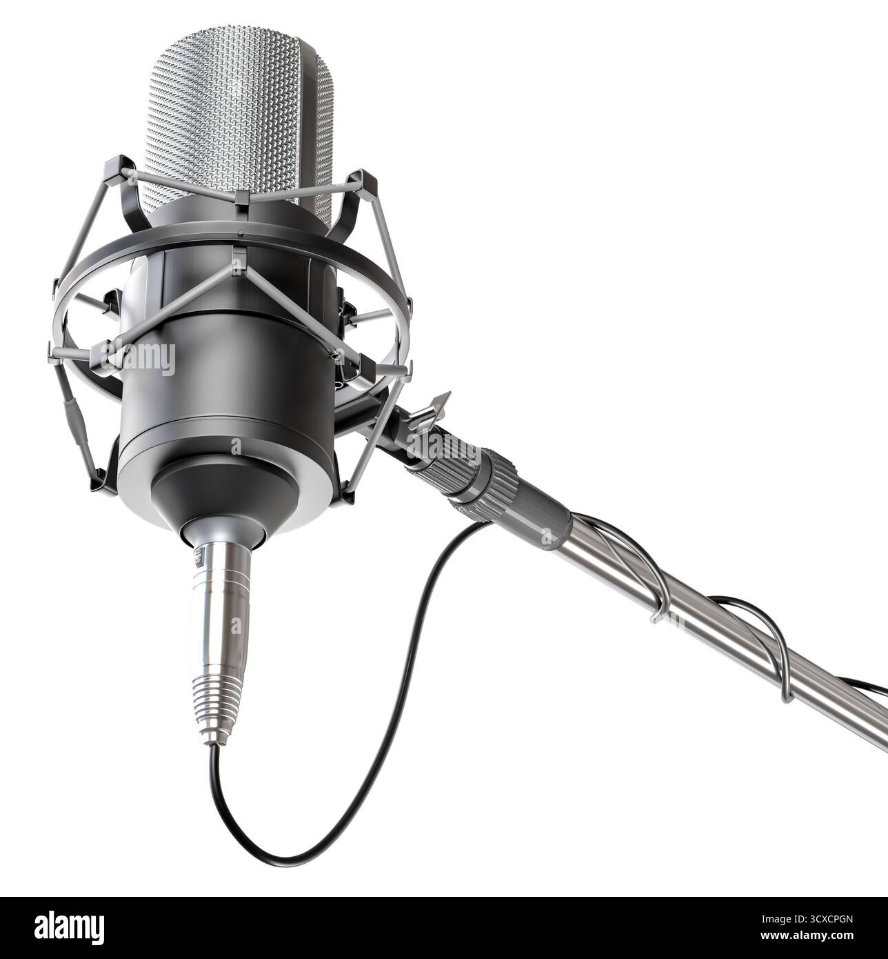 Condenser microphone 3d transparent background Stock Photo - Alamy