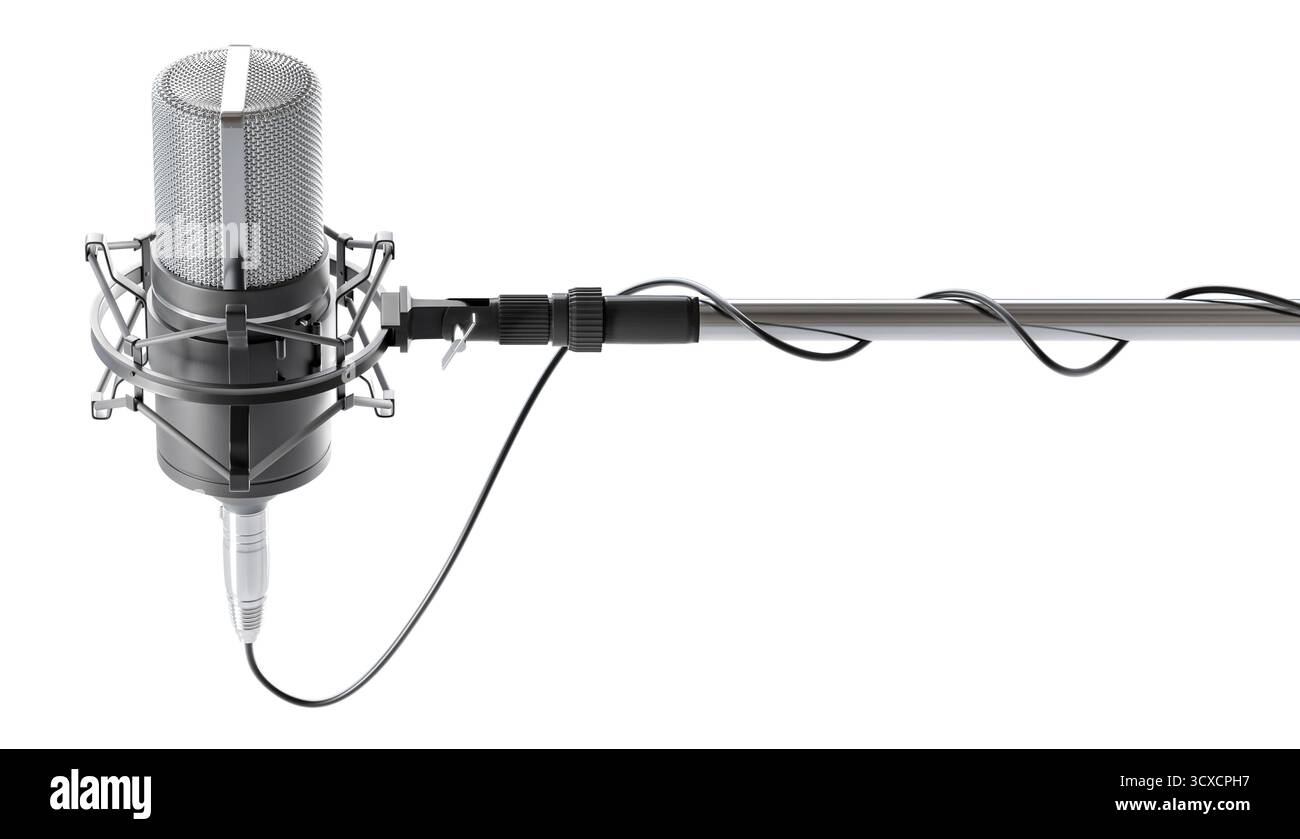 Professional condenser microphone 3d transparent background Stock Photo ...