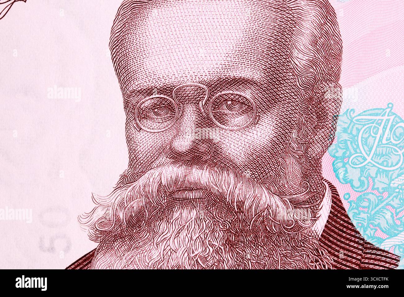 Mykhailo Hrushevsky a closeup portrait from Ukrainian money - Hryvnia ...