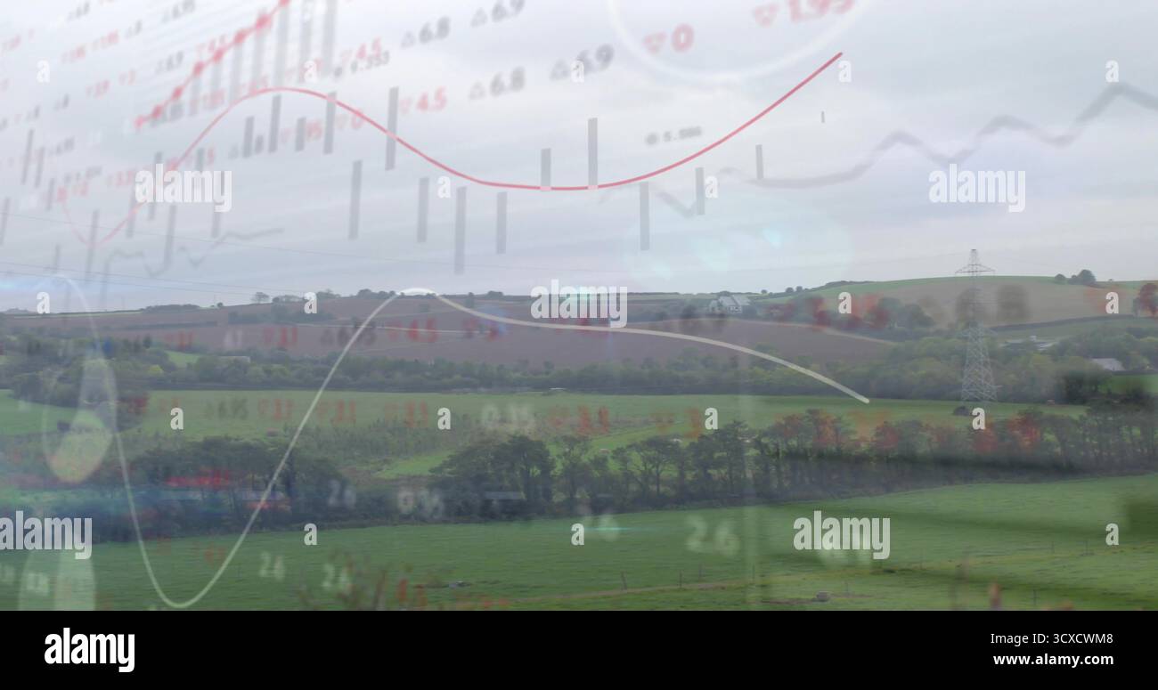 Overlaying transparent stock charts hi-res stock photography and images ...