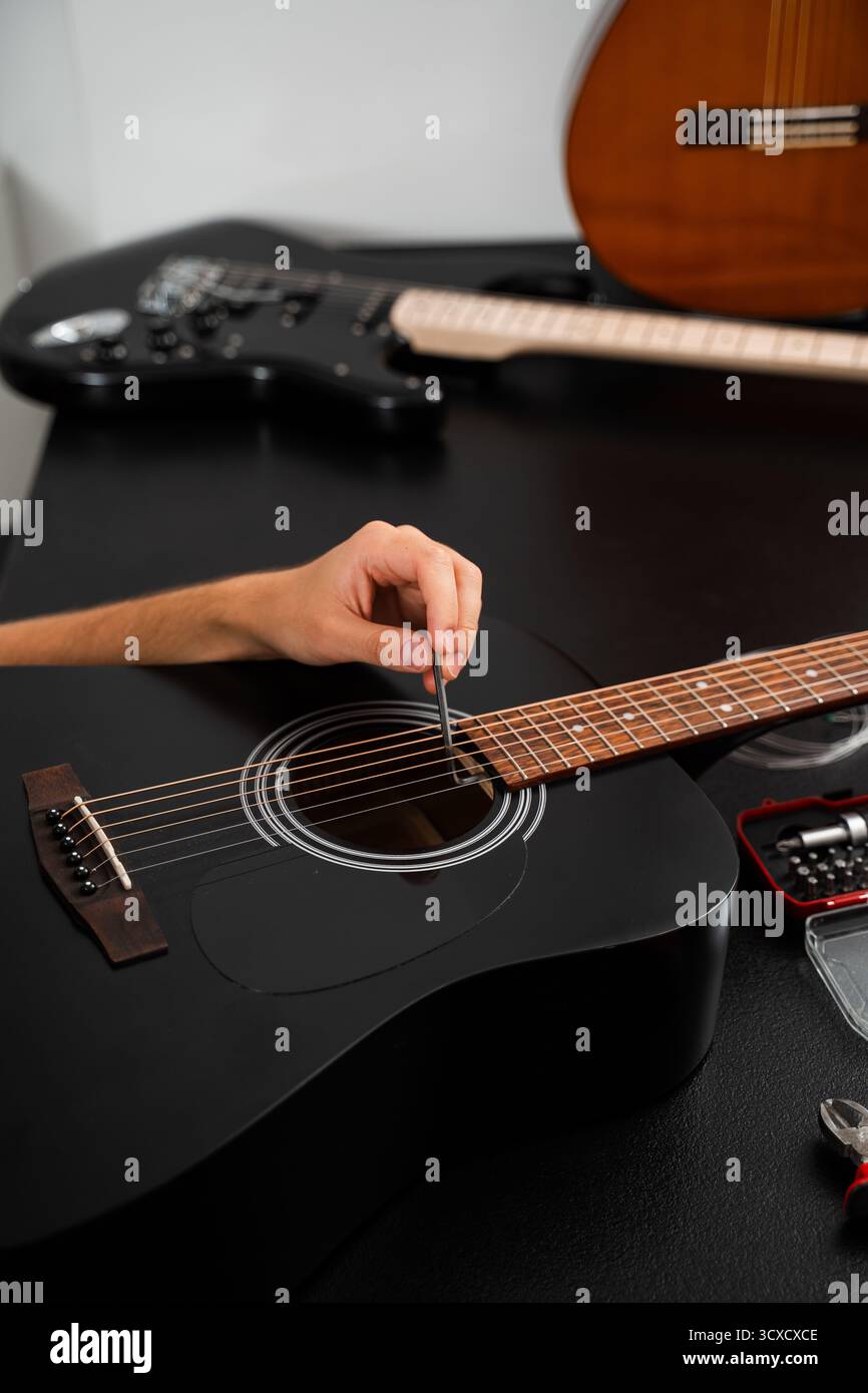 Fine-tuning an acoustic guitar truss rod with precision using an Allen ...