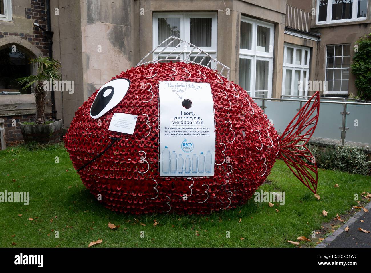 Plastic bottles recycling fish “Fin Diesel”, Pageant Gardens, Warwick ...
