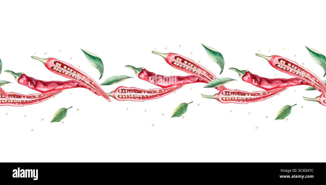 Sliced lengthwise red chili pepper hi-res stock photography and images ...