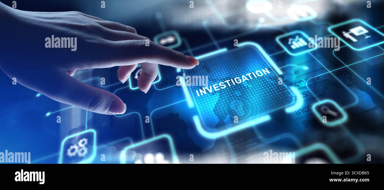 Investigation Analyzing and Uncovering Facts, projection on a virtual ...