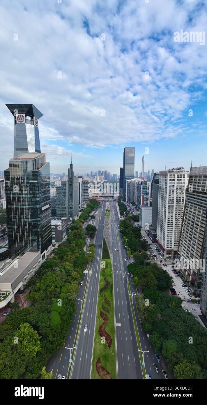Aerial photography of Shenzhen Futian Bus Station, Shenzhen Talent Park ...