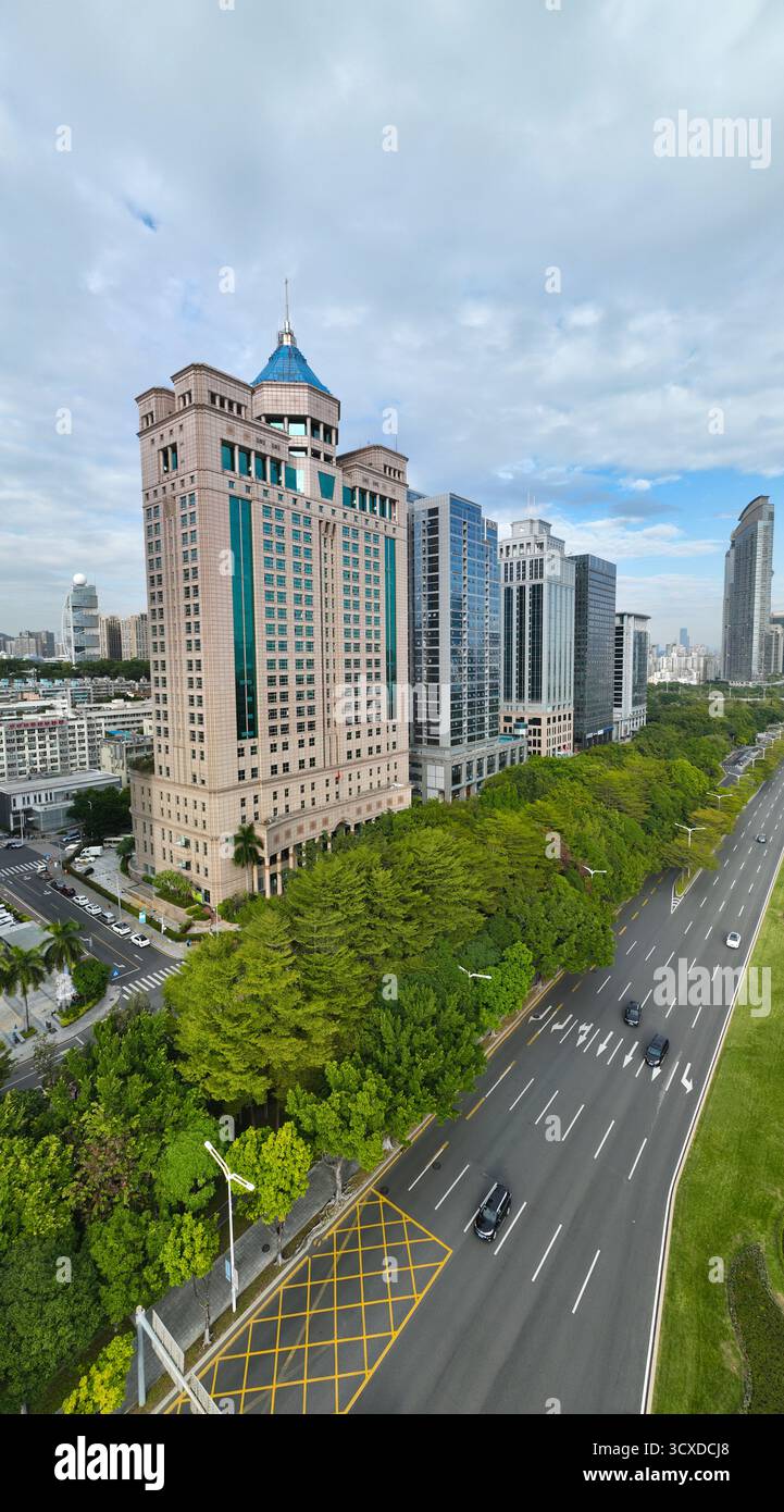 Aerial photography of Shenzhen Futian Bus Station, Shenzhen Talent Park ...