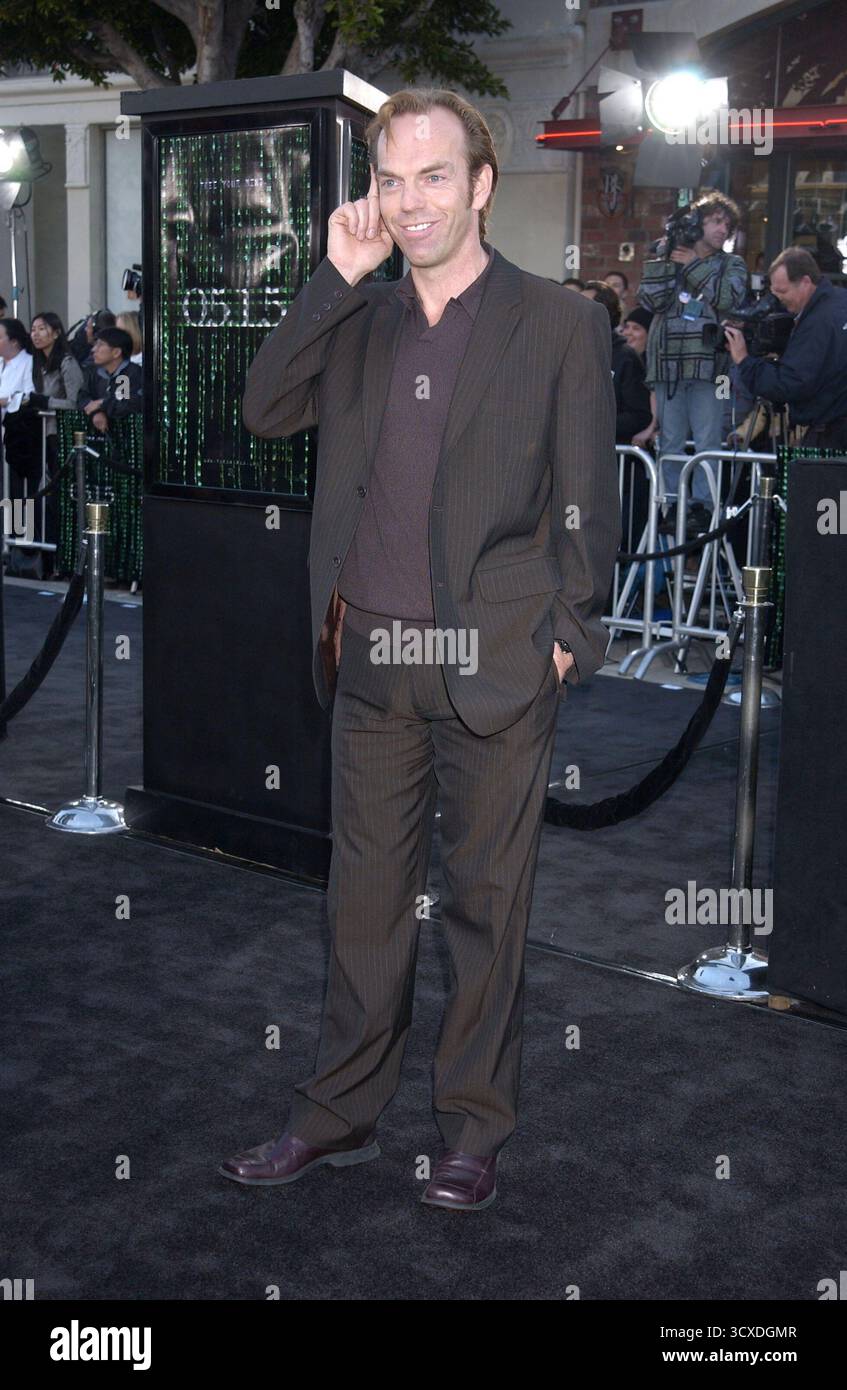 Hugo Weaving at the premiere of Matrix Reloaded. Held at the Manns ...