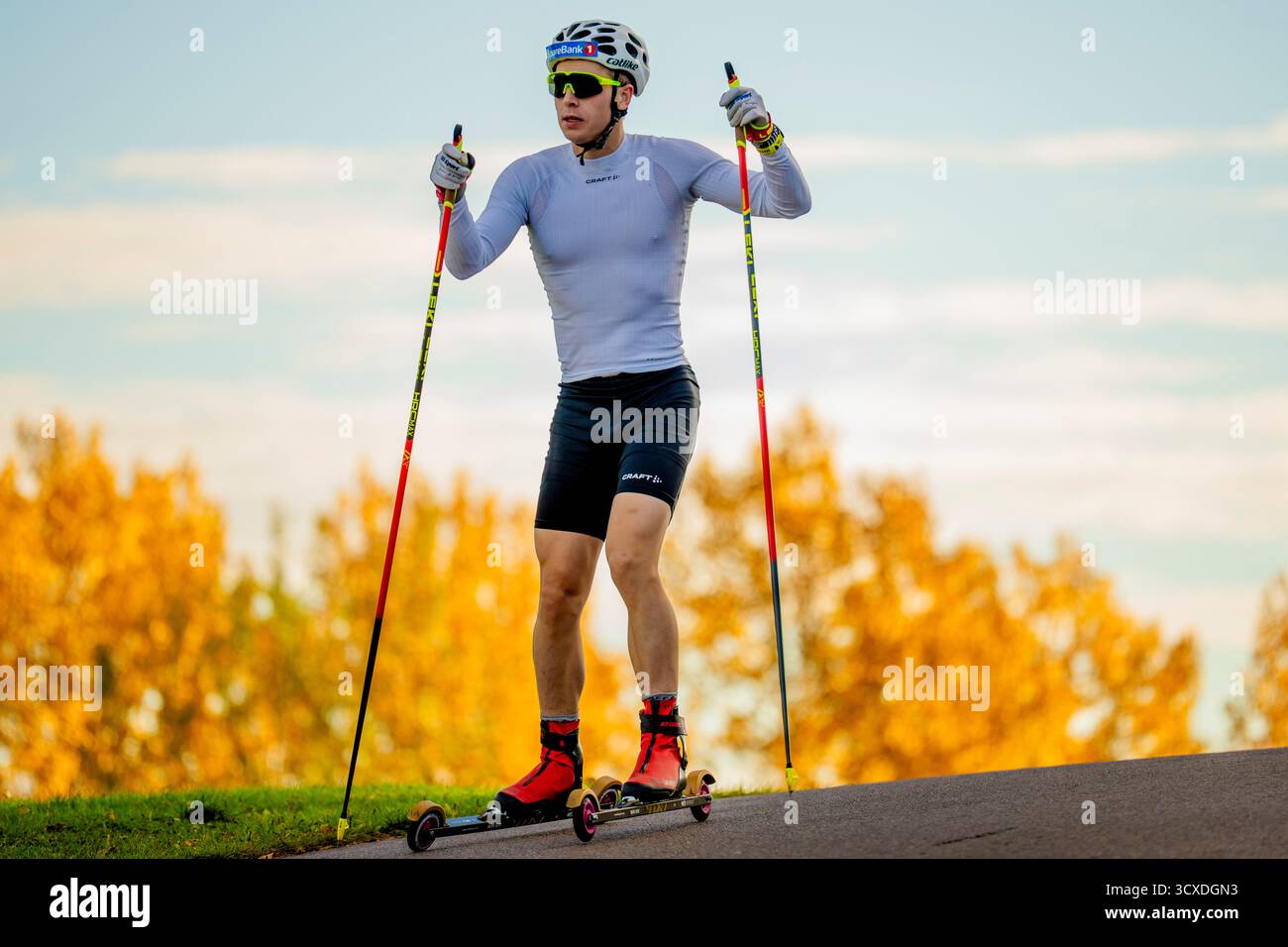 Oslo 20251014. Simen Hegstad Krüger at the roller skiing training for ...