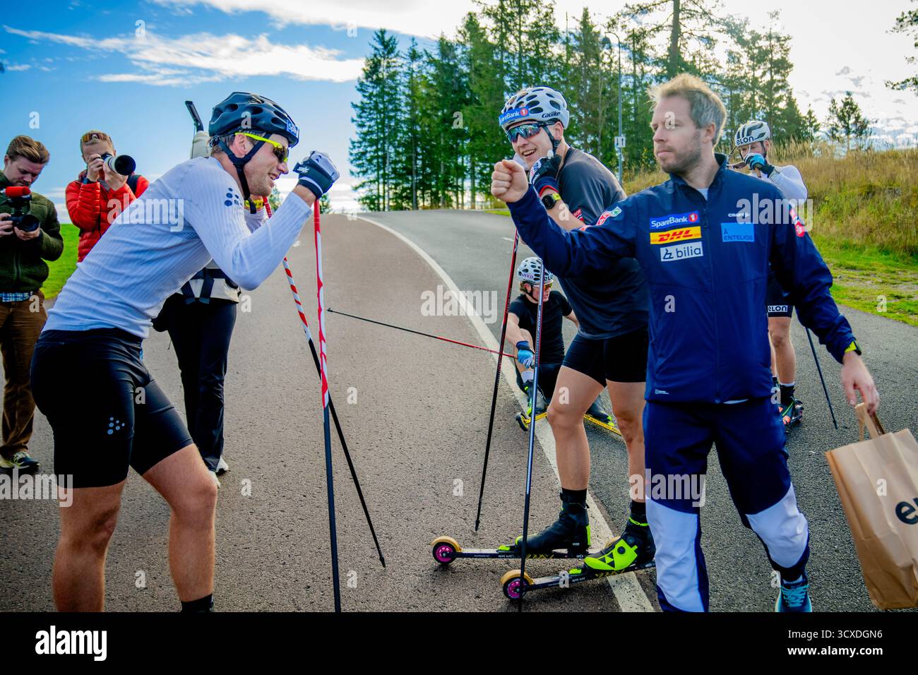Oslo 20251014. Even Northug, Erik Valnes and Eirik Myhr Nossum at the ...