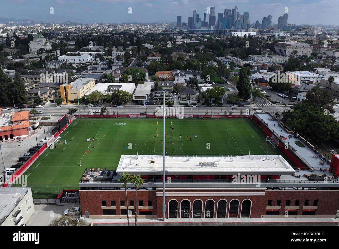 A general overall aerial view of Rawlinson Stadium on the campus of the ...