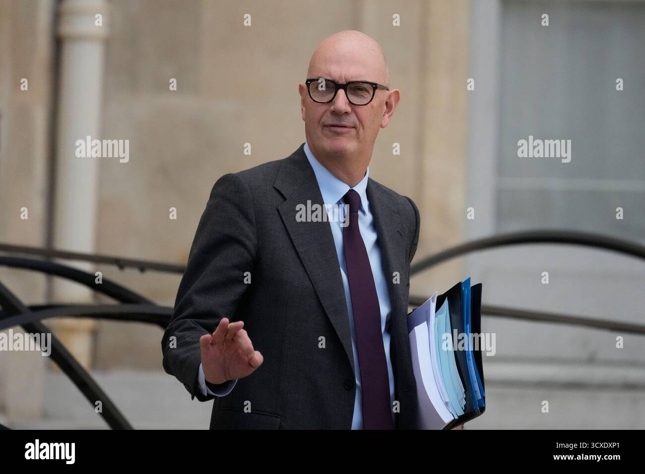 New Economy and Finance minister Roland Lescure leaves the weekly ...