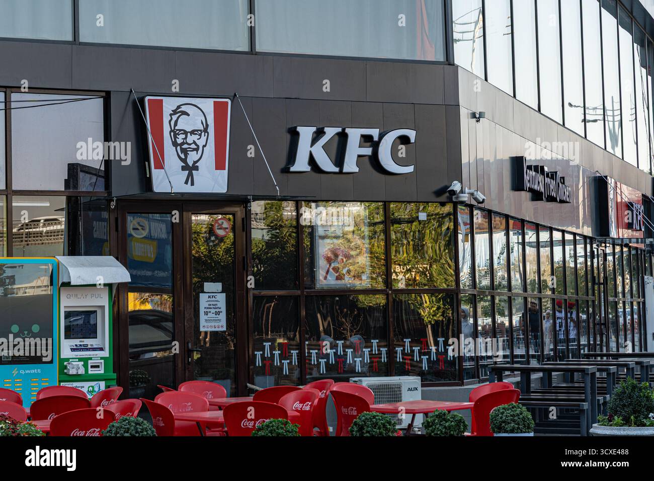 11 October 2025 - Tashkent, Uzbekistan: kfc restaurant entrance with ...