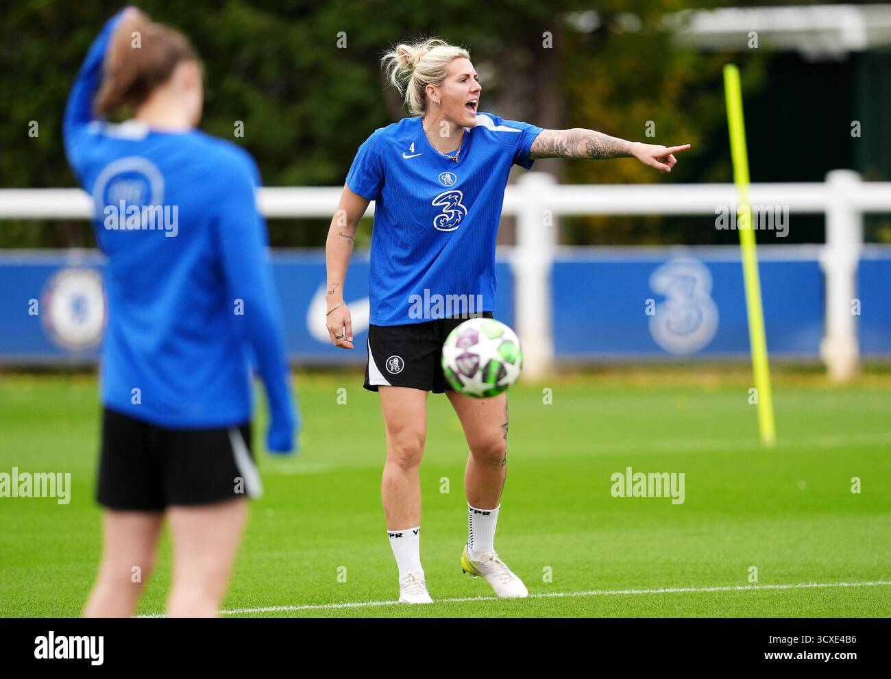 Chelsea's Millie Bright during a training session at Cobham training ...