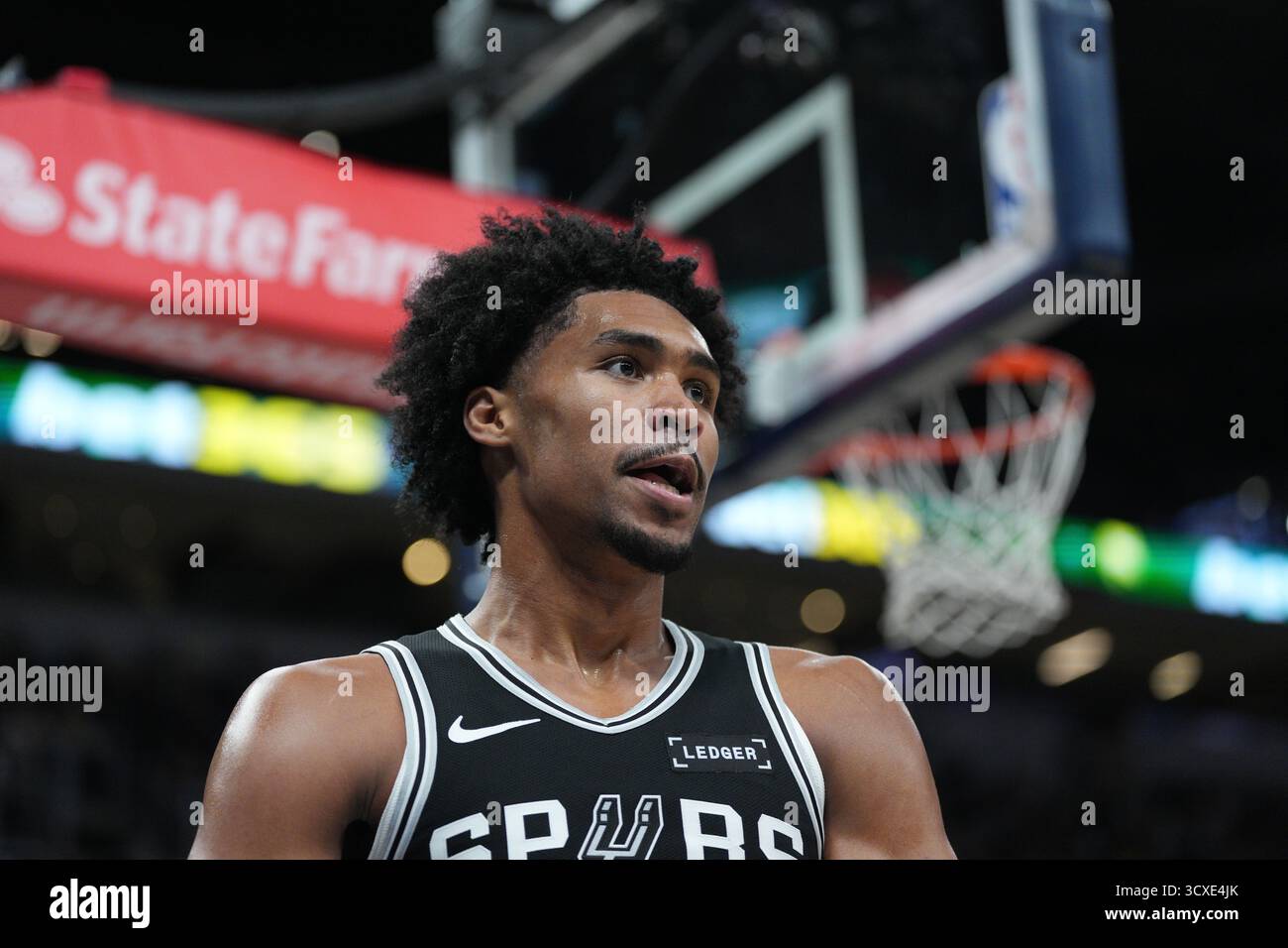 San Antonio Spurs guard Dylan Harper (2) in action during a preseason ...