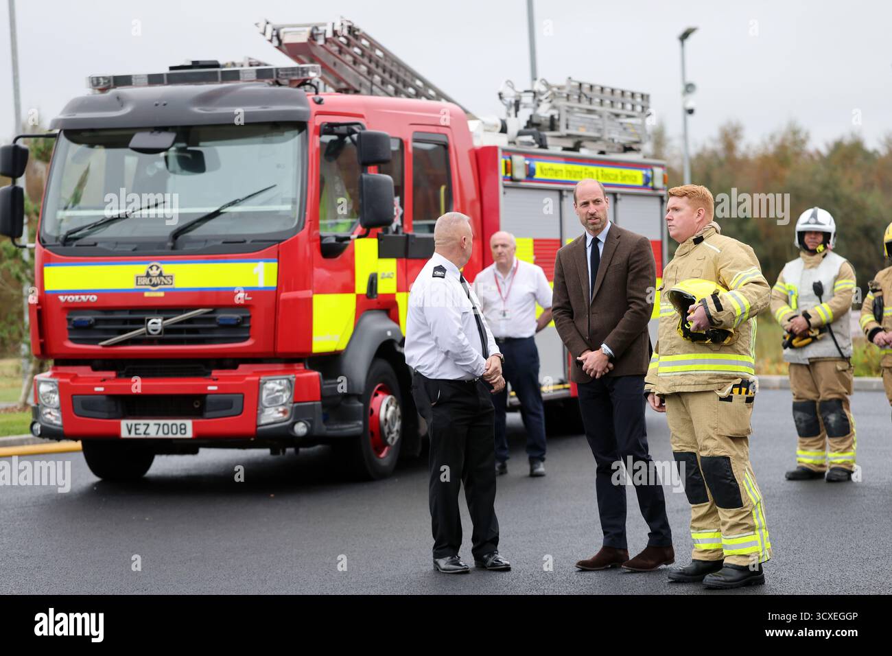 The Prince of Wales during a visit to the Northern Ireland Fire and ...