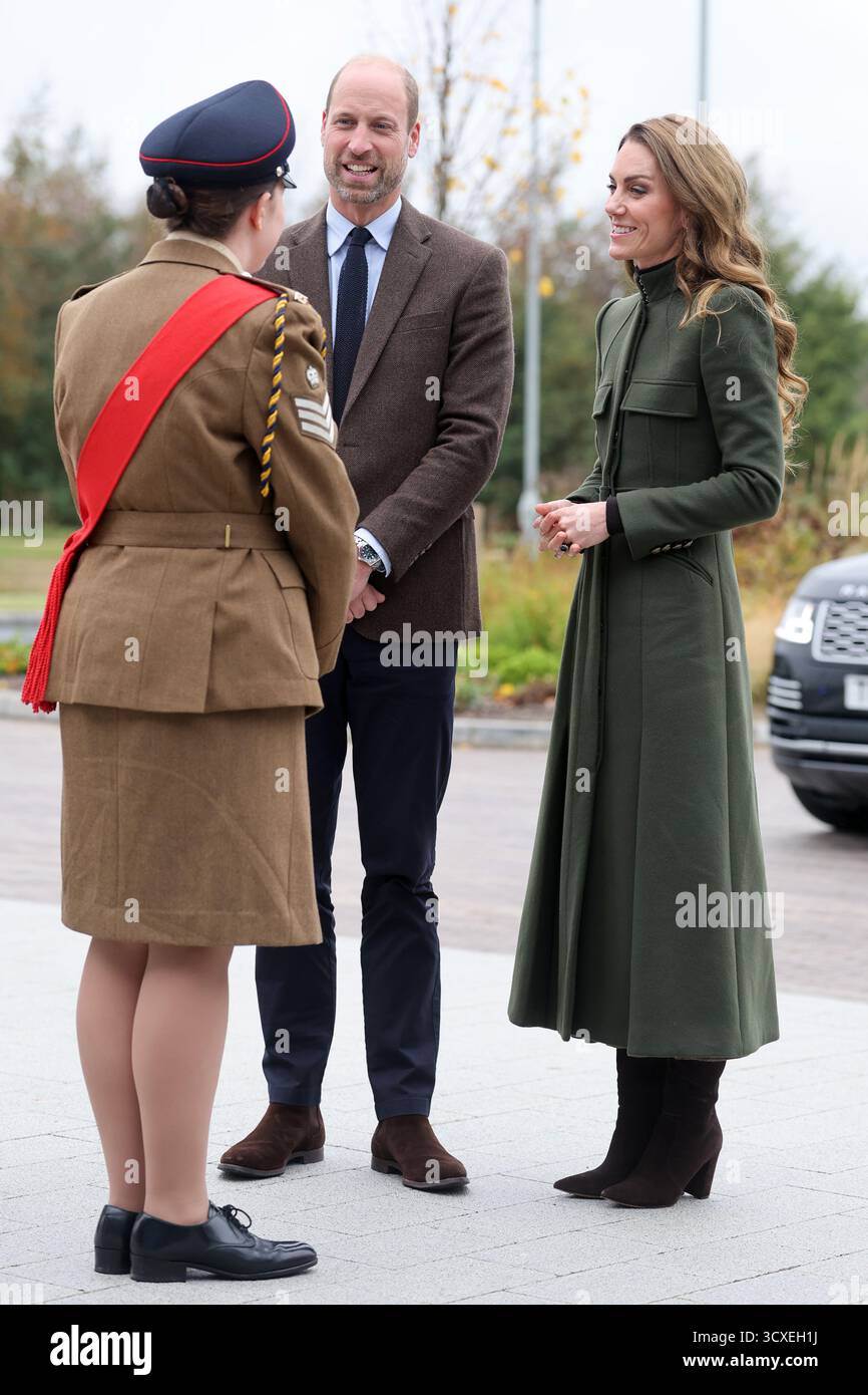 The Prince and Princess of Wales during a visit to the Northern Ireland ...