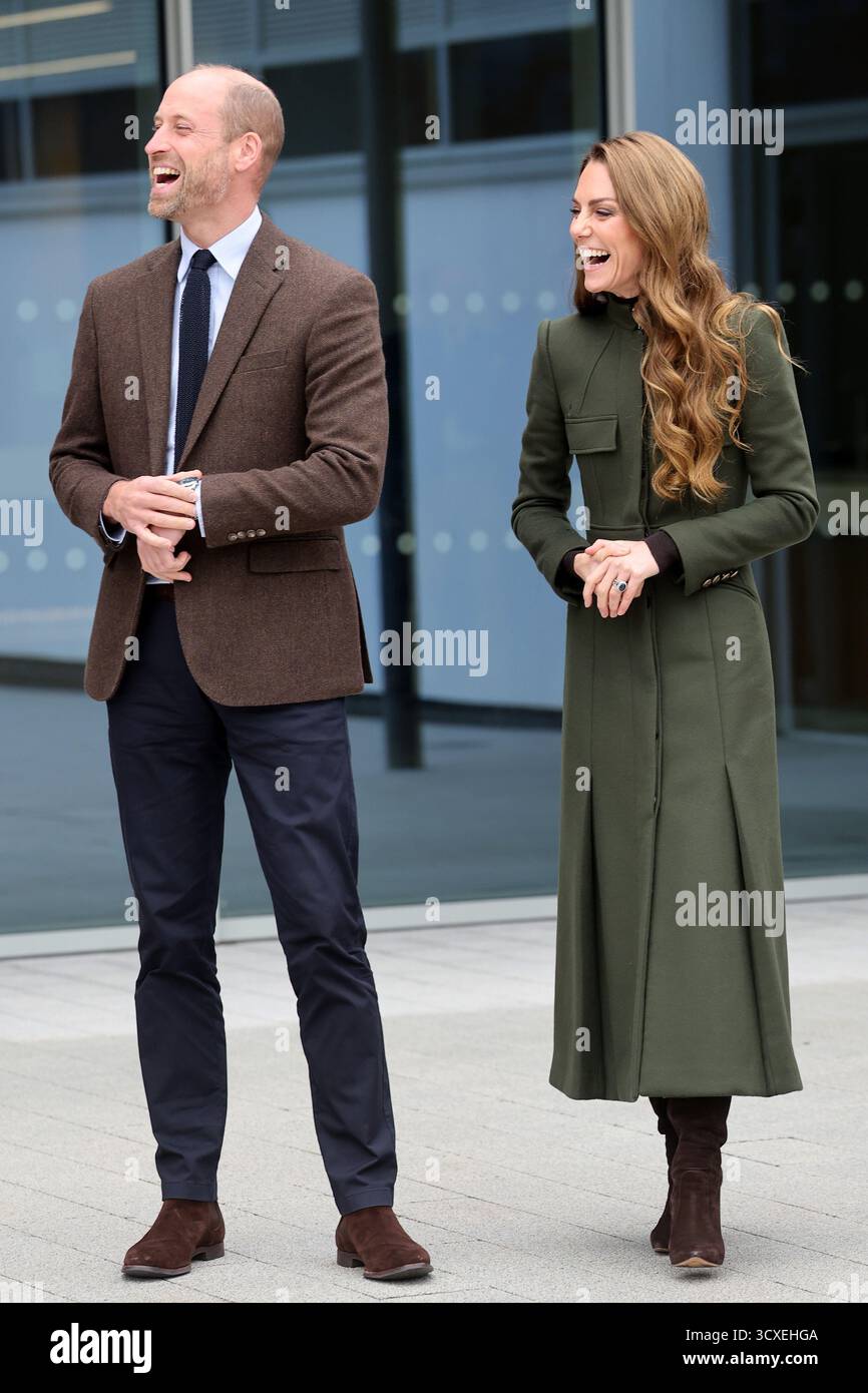 The Prince and Princess of Wales during a visit to the Northern Ireland ...