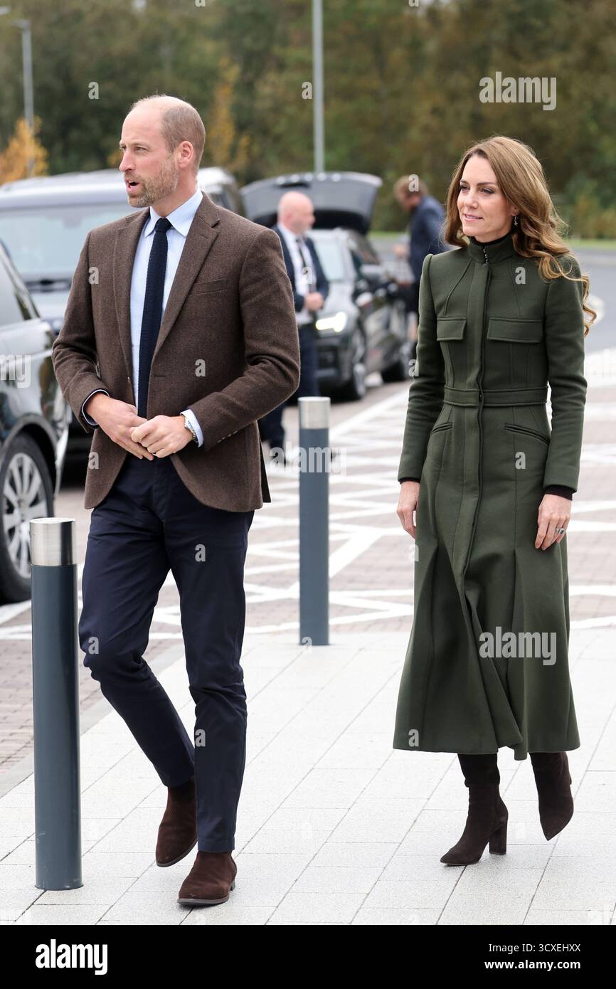 The Prince and Princess of Wales during a visit to the Northern Ireland ...