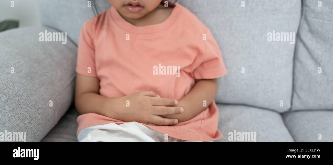 stomach ache. Children have abdominal pain, indigestion, gastritis ...