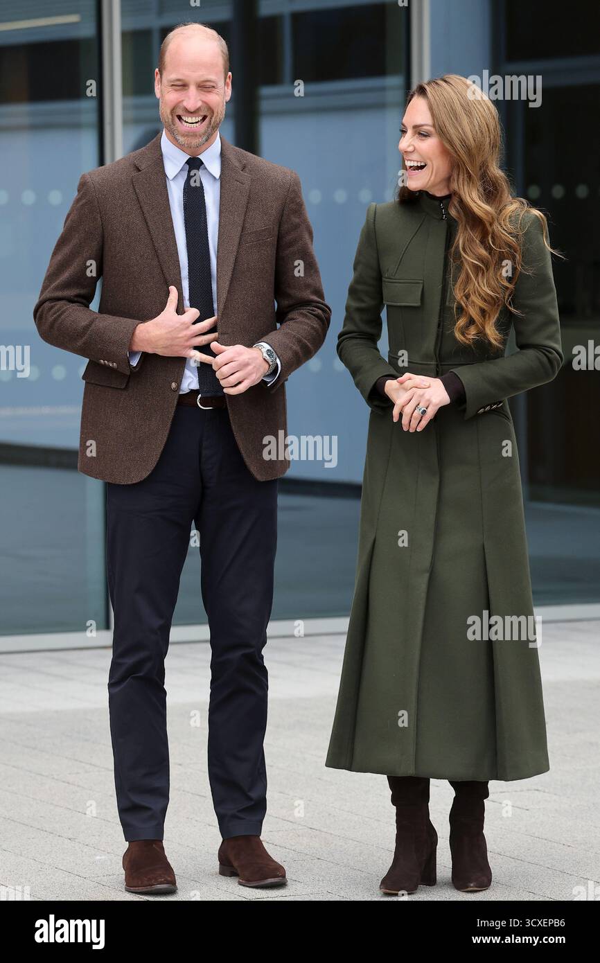 Britain's Prince William and Kate, Princess of Wales visit the Northern ...