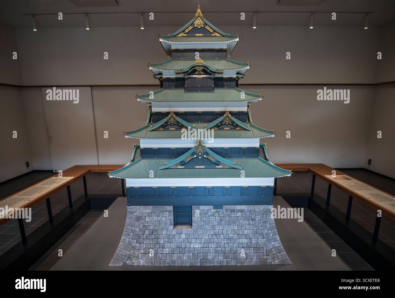 Edo Castle: scale model of the former Main Tower. Tokyo Imperial Palace ...