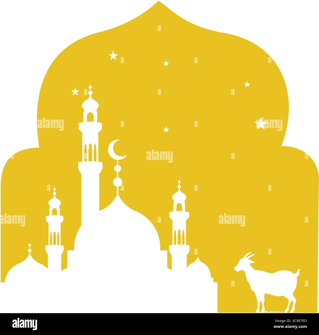 Mosque with minarets Cut Out Stock Images & Pictures - Alamy