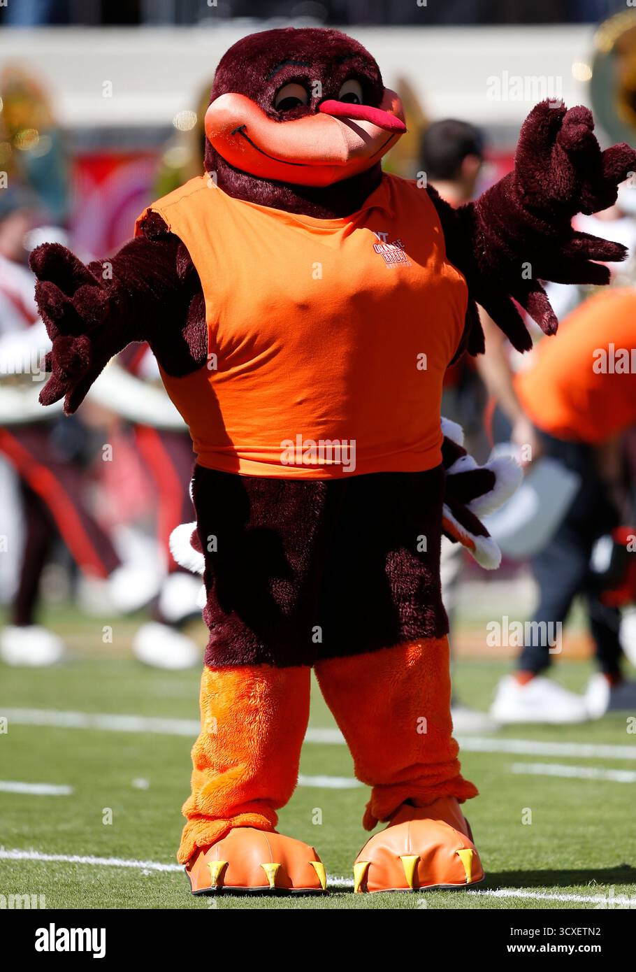 BLACKSBURG, VA - OCTOBER 04: Virginia Tech Hokies mascot, Hokie Bird ...