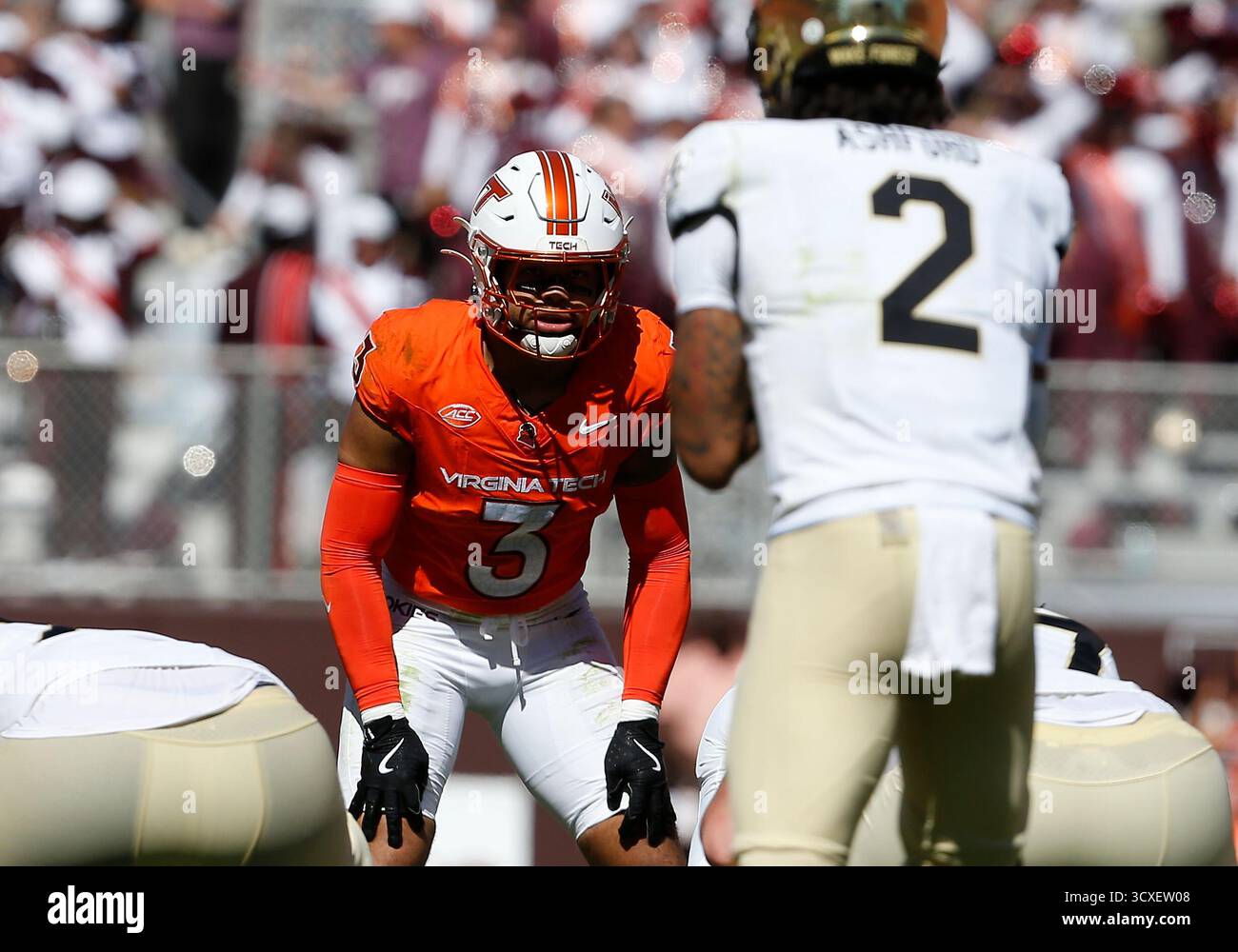 BLACKSBURG, VA - OCTOBER 04: Virginia Tech Hokies linebacker Kaleb ...