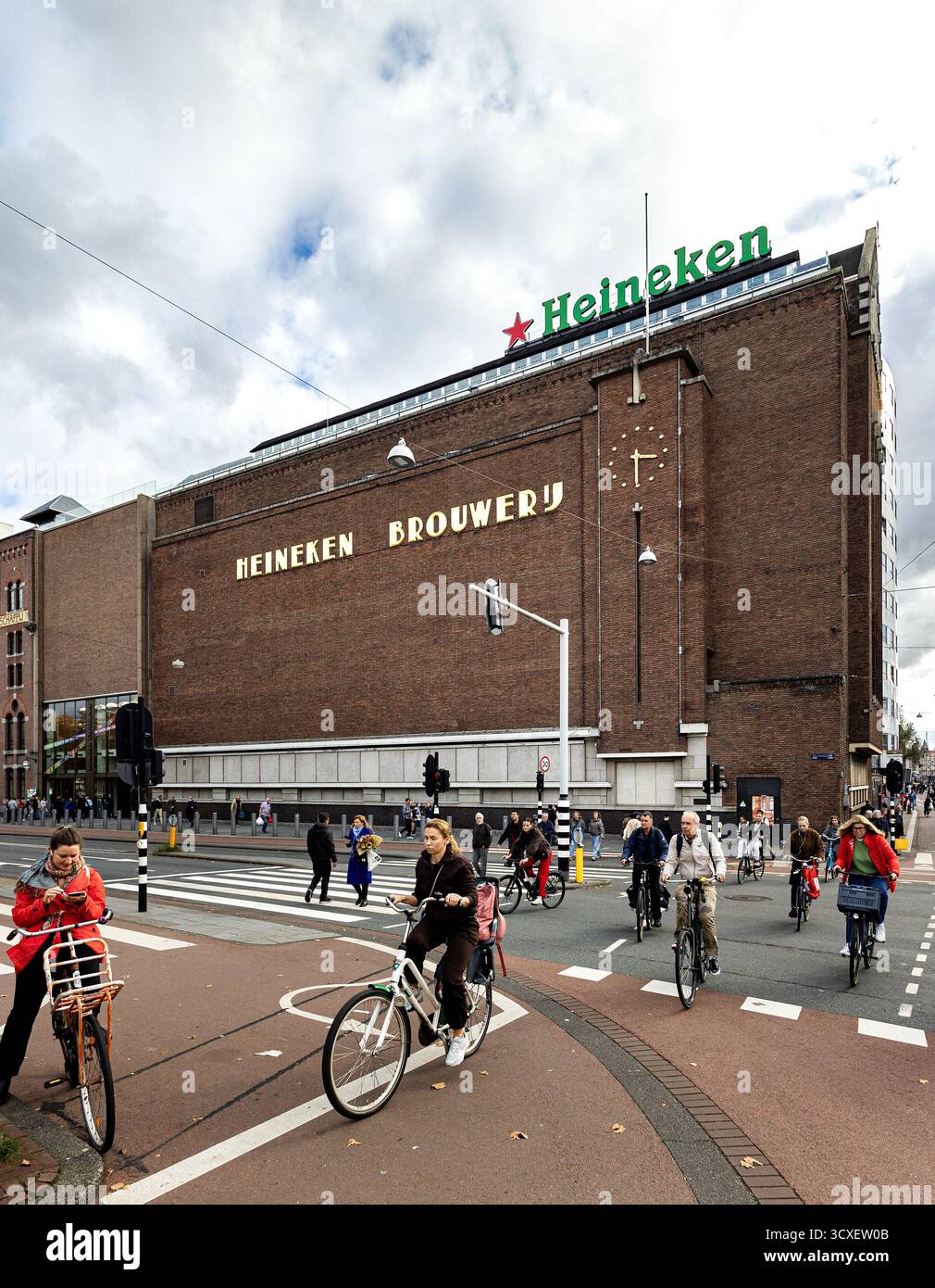 AMSTERDAM – Exterior of the former Heineken brewery, now the Heineken ...