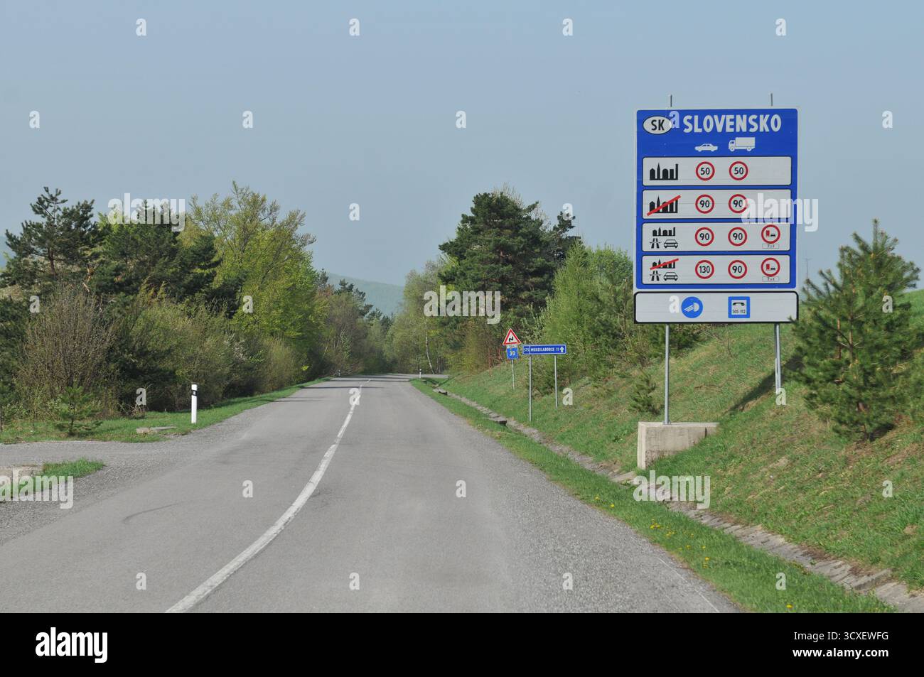 Border crossing from Poland to Slovakia at Radoszyce–Palota, with ...