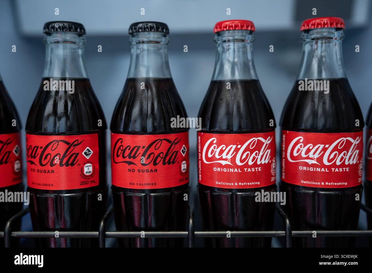 Bottles of Coca-Cola at the Swire Coca-Cola Bottling Plant on October ...