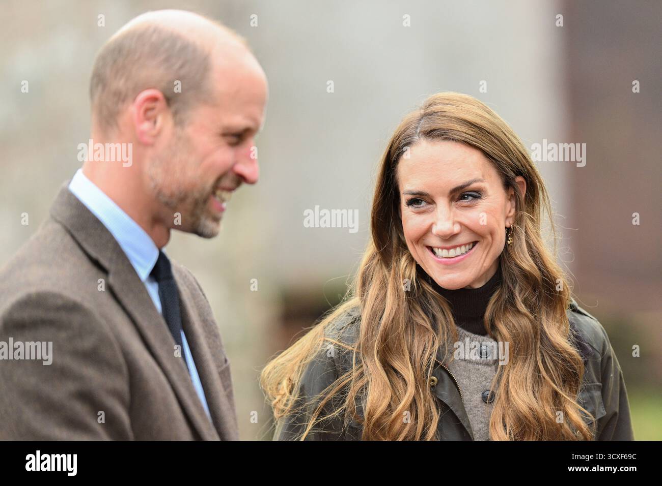 Britain's Prince William and Kate, Princess of Wales during a visit to ...