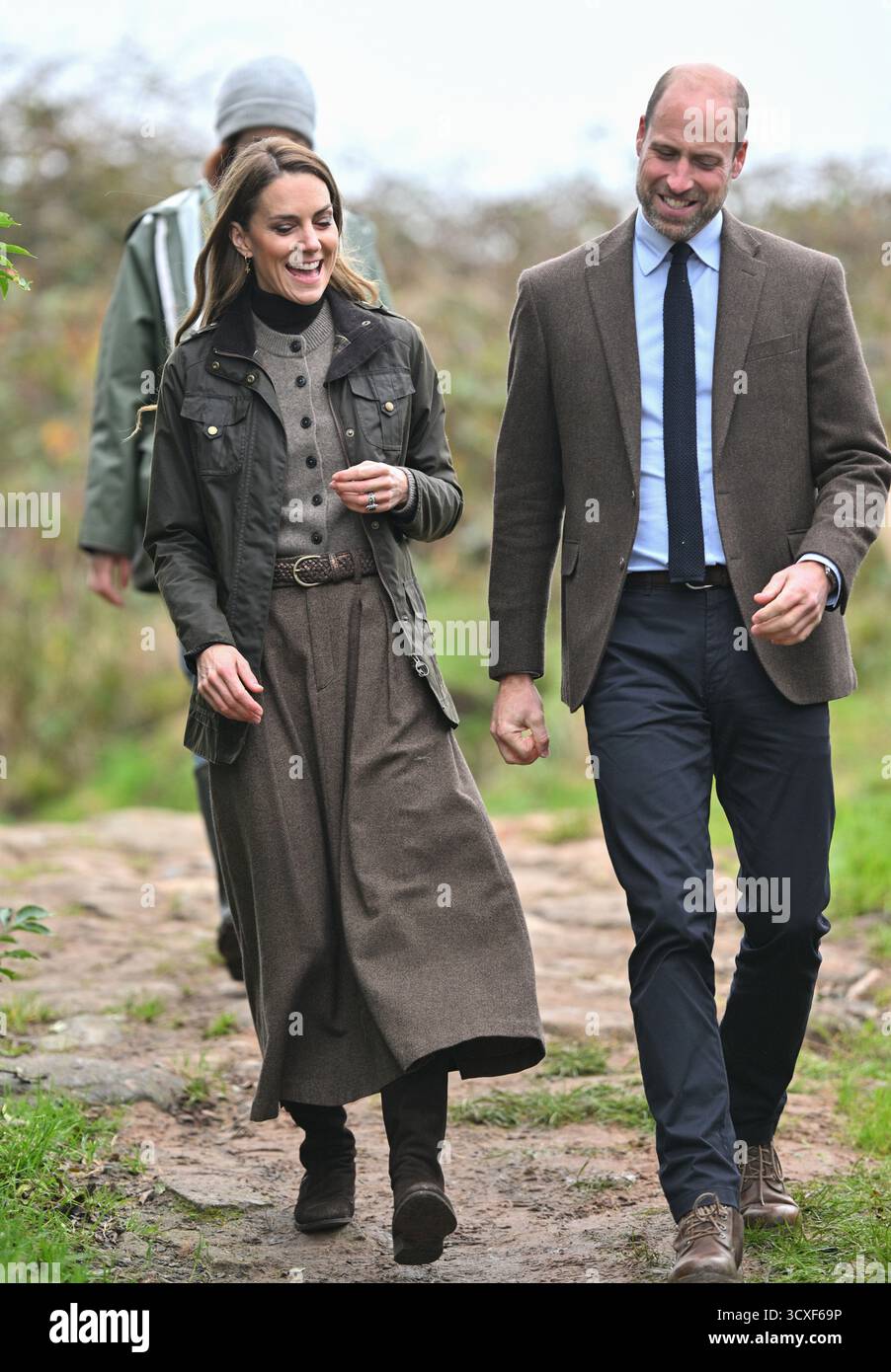 Britain's Prince William and Kate, Princess of Wales during a visit to ...