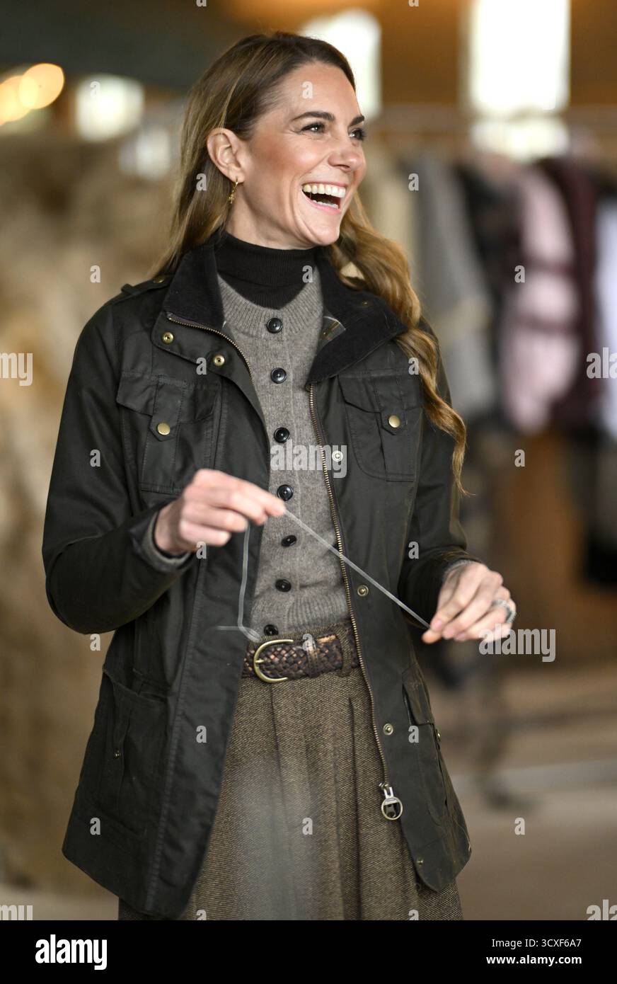 Britain's Kate, Princess of Wales smiles during her visit to Mallon ...